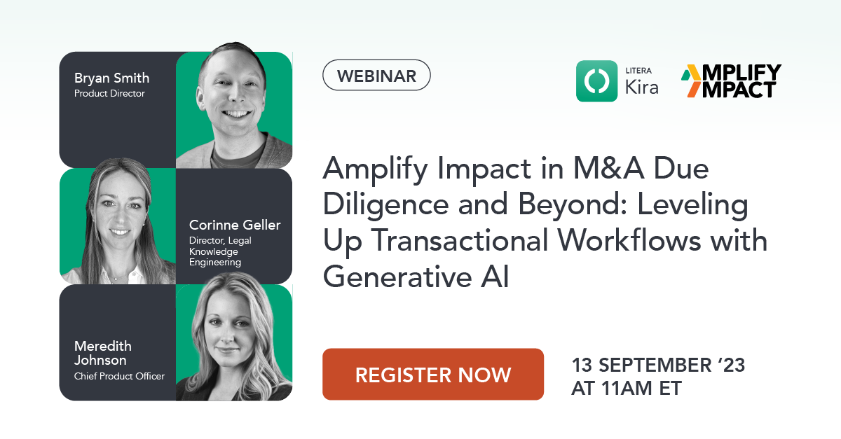 Amplify Impact in M&A Due Diligence and Beyond: Leveling up Transactional Workflows with ...